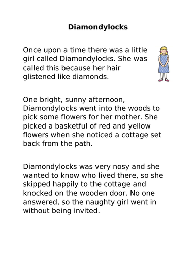 KS1 Writing an Alternative Traditional Tale - Goldilocks | Teaching ...