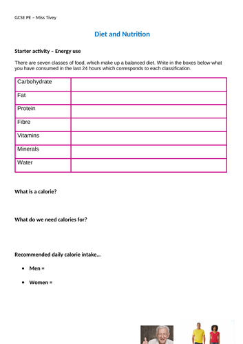 AQA GCSE PE - Health and Fitness (Full Module Resources) | Teaching ...