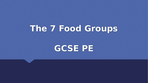 AQA GCSE PE Resources - Diet and Nutrition | Teaching Resources