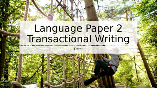 Transactional Writing English Language Edexcel GCSE | Teaching Resources Transactional Writing English Language Edexcel GCSE | Teaching Resources
