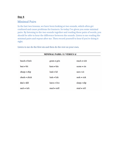 ESL/EFL Beginner's English Pronunciation (free part 1) | Teaching Resources