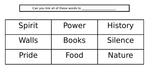 Word Grid Linking Worksheet | Teaching Resources
