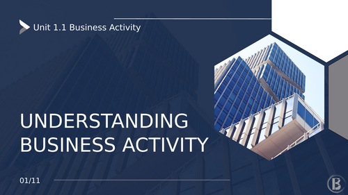 IGCSE BUSINESS Unit 1.1 Understanding Business Activity | Teaching ...