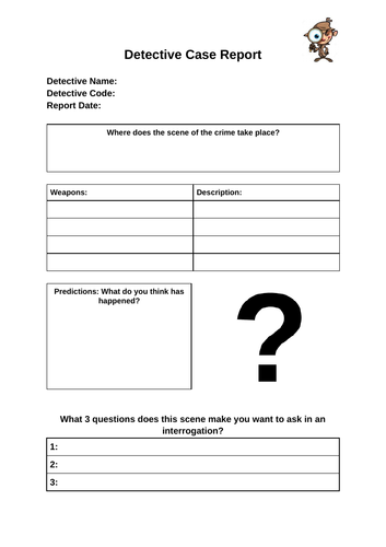 Crime Scene Lesson - Naturalism | Teaching Resources