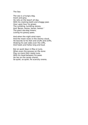 Poetry Imagery Planning Year 6 English Literature Imagery and ...