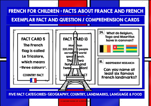 FRANCE COUNTRY FACTS & ACTIVITIES #1 | Teaching Resources