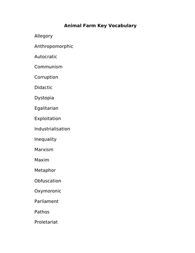 Animal Farm Unit | Teaching Resources