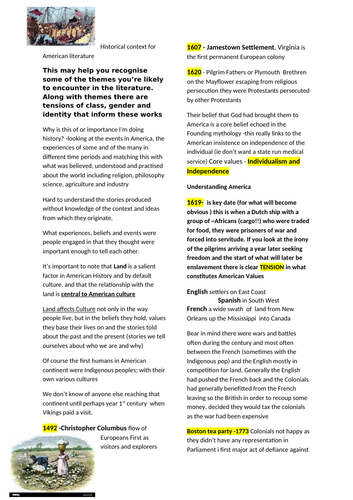 American Lit-historical context | Teaching Resources