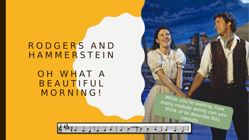 Oh What a Beautiful Morning Lesson Powerpoint (AQA Musical Theatre ...