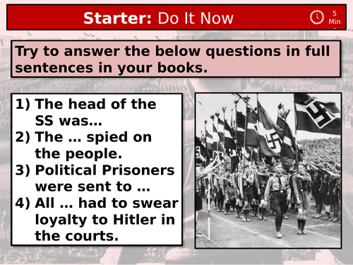 GCSE Germany L24 - Opposition to the Nazis | Teaching Resources