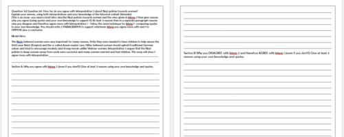 Weimar and Nazi Germany Skills activities/ examples | Teaching Resources