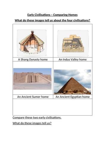4 Civilisations - Shang Dynasty, Ancient Egypt, Indus Valley, Ancient ...