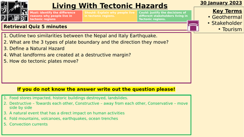 Challenge of Natural Hazards - NEW OXFORD AQA Textbook | Teaching Resources