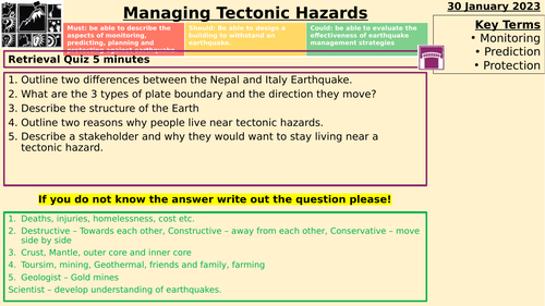 Challenge of Natural Hazards - NEW OXFORD AQA Textbook | Teaching Resources