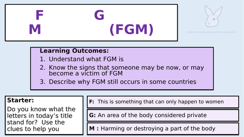 KS3 Female Genital Mutilation (FGM) | Teaching Resources
