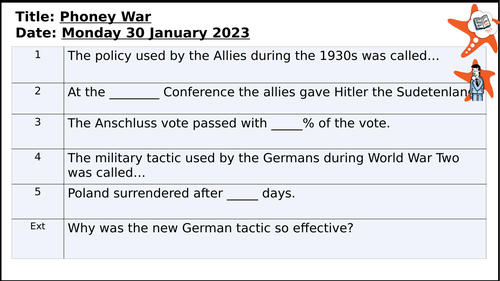 Phony War WW2 | Teaching Resources