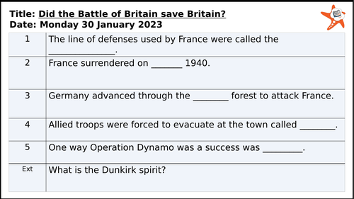 WW2 Battle of Britain | Teaching Resources