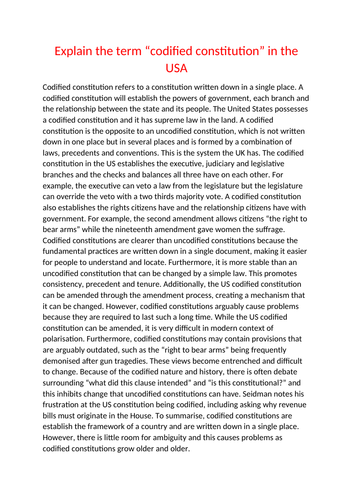 US Constitution - Key Principals and Features - 2 Full lessons ...