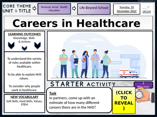 Careers in Healthcare + NHS | Teaching Resources