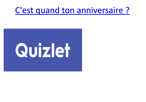 C'est quand ton anniversaire ? | Teaching Resources