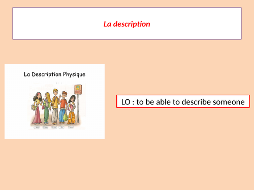 Tu es comment ? Description + adjectifs | Teaching Resources