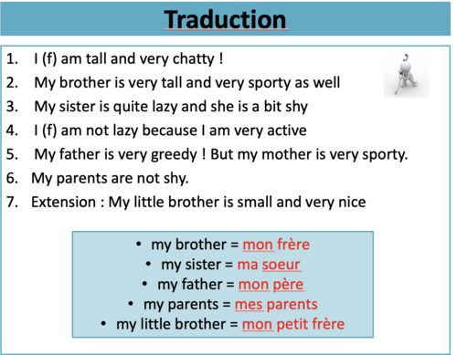 Tu es comment ? Description + adjectifs | Teaching Resources