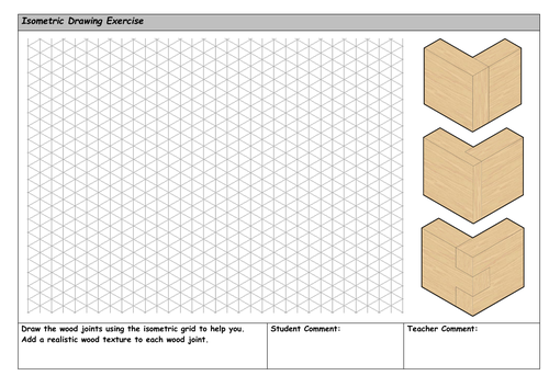 Isometric Drawing Wood Joints | Teaching Resources