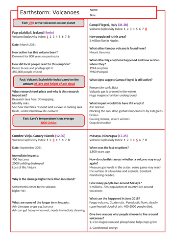 Earthstorm: Volcanoes | Teaching Resources