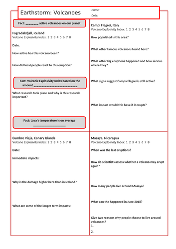 Earthstorm: Volcanoes | Teaching Resources