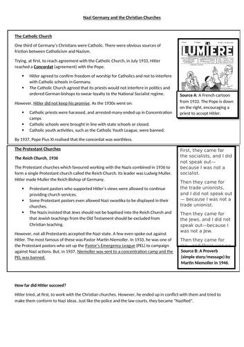 Nazi Germany: Control of Church and Courts | Teaching Resources