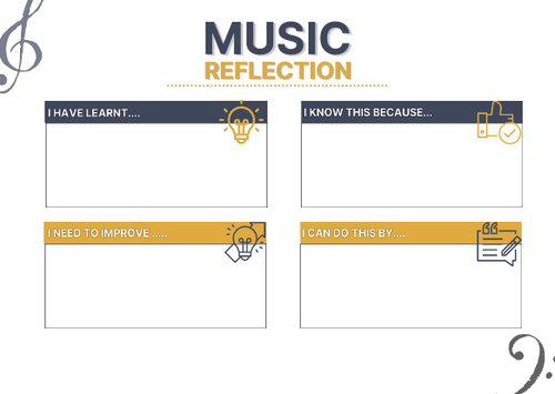 Music Reflection Stickers | Teaching Resources