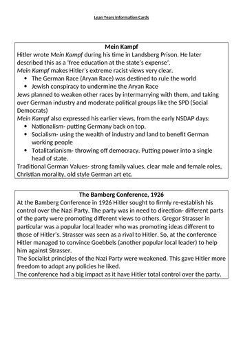 Rise of the Nazi Party- 1924-1929 | Teaching Resources