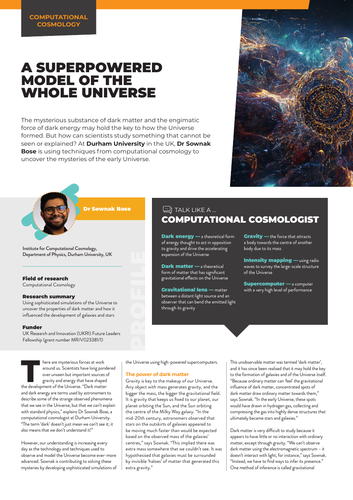 Astrophysics and computational cosmology: A superpowered model of the ...