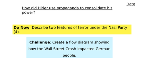 AQA GCSE History Nazi Propaganda | Teaching Resources
