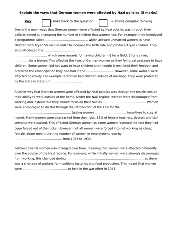 6 lessons - Life in Nazi Germany GCSE | Teaching Resources