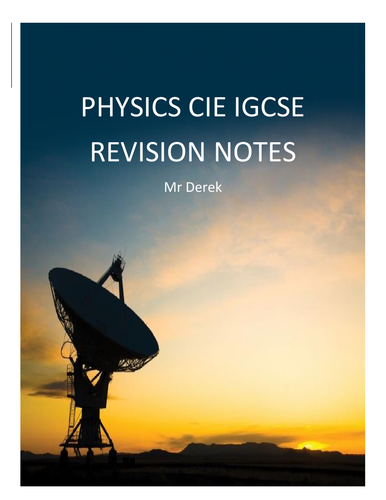 Igcse Revision Notes Waves Teaching Resources