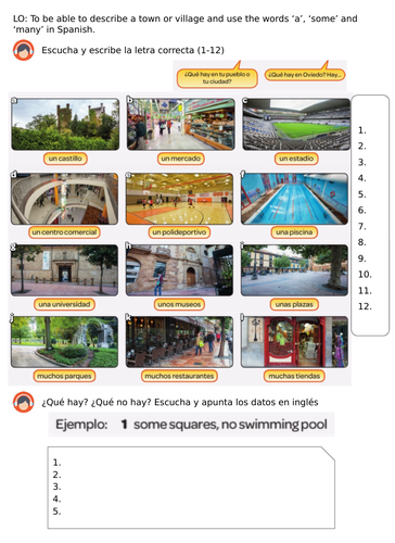 Viva 1 Module 5 Mi Ciudad | Teaching Resources