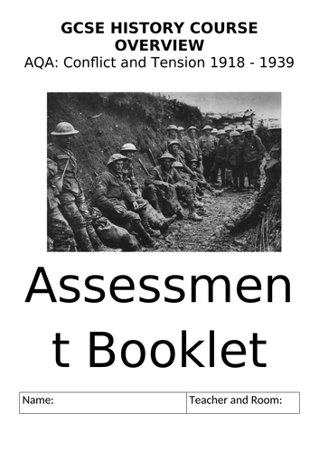 AQA GCSE History Assessment - Conflict and Tension 1918-1939 | Teaching ...