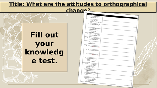 A-Level Language Change Scheme | Teaching Resources