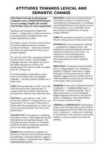 A-Level Language Change Scheme | Teaching Resources