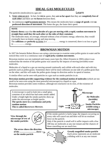 IDEAL GAS LAWS and MOLECULES | Teaching Resources