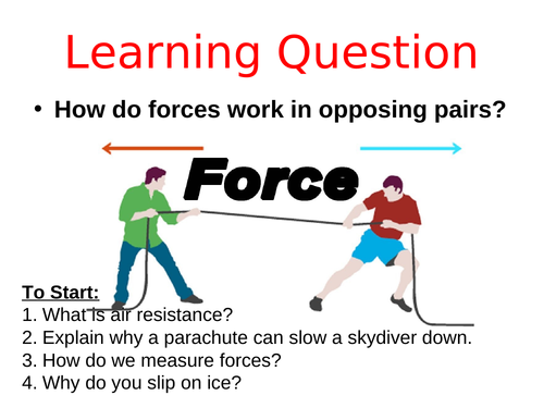 Balanced and Unbalanced Forces | Teaching Resources