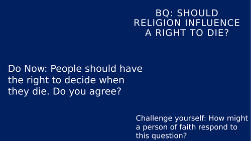 Euthanasia Eduquas lessons | Teaching Resources