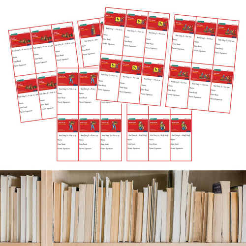 Red Ditty RWI Book Marks - All standard books | Teaching Resources