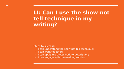 Igcse English Language Descriptive Writing Teaching Resources