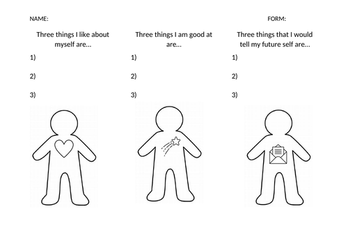 Form Time Three Things Task | Teaching Resources