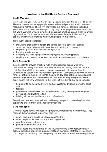 Btec National Health And Social Care Unit 2 Laa Teaching Resources