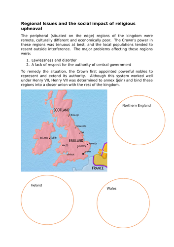 AQA The Tudors 1485-1603 Revision Graphic Organisers - Henry VIII PART ...
