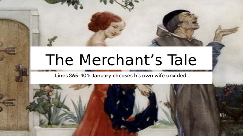 A Level The Merchant's Tale | Teaching Resources