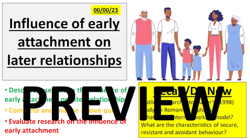 Influence of early attachment on later relationships - AQA A Level ...